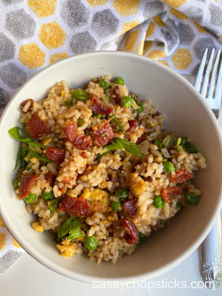Bacon Fried Rice - Sassy Chopsticks