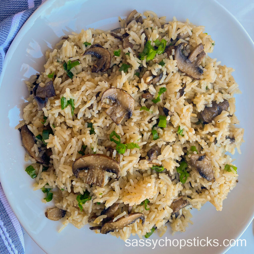 Mushroom Rice - Sassy Chopsticks
