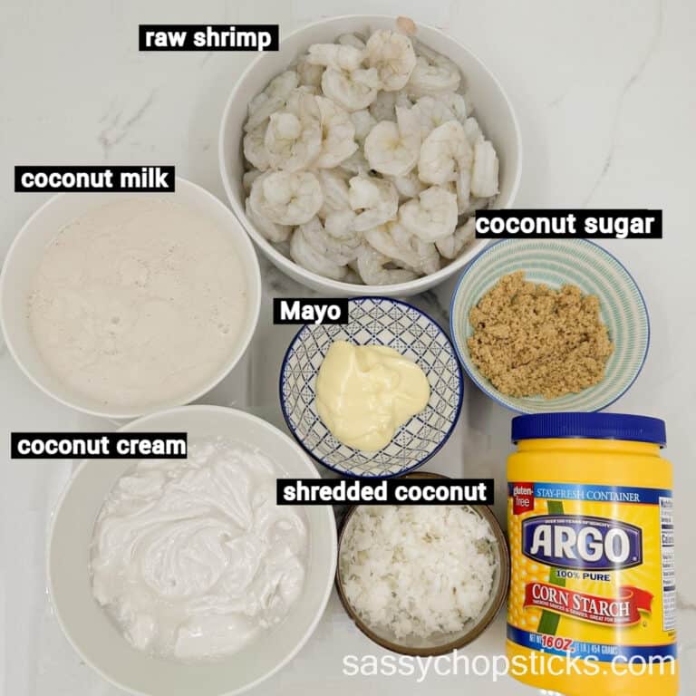 Creamy Coconut Shrimp Buffet Style- Quick and Easy - Sassy Chopsticks