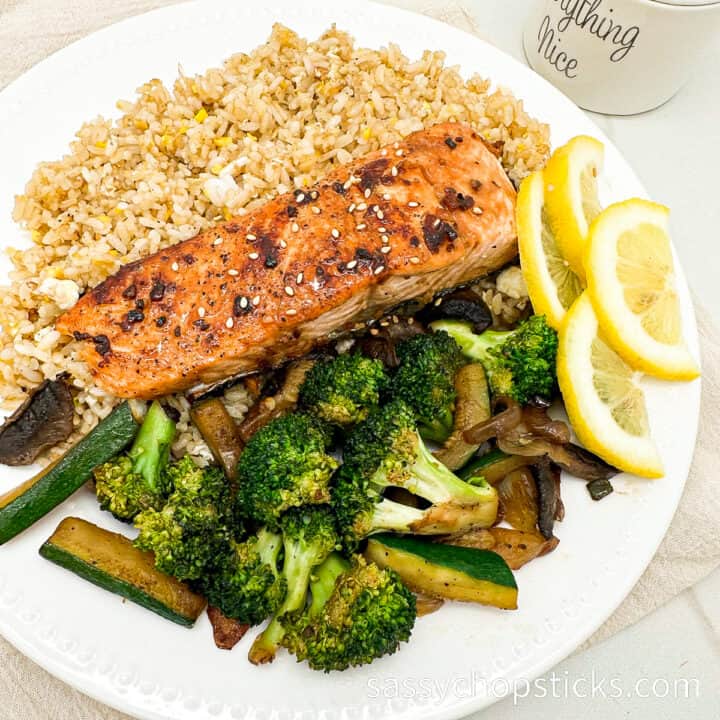Easy Hibachi Salmon Recipe-Japanese Steakhouse Style - Sassy Chopsticks