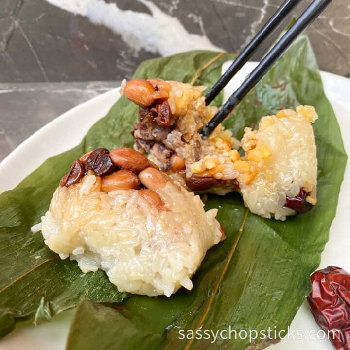Zongzi (Sticky Rice Dumpling, Making 2 Easy Ways) - Sassy Chopsticks