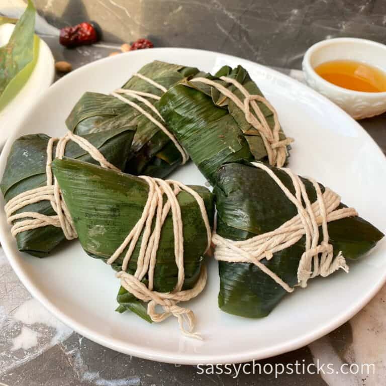 Zongzi (Sticky Rice Dumpling, Making 2 Easy Ways) - Sassy Chopsticks