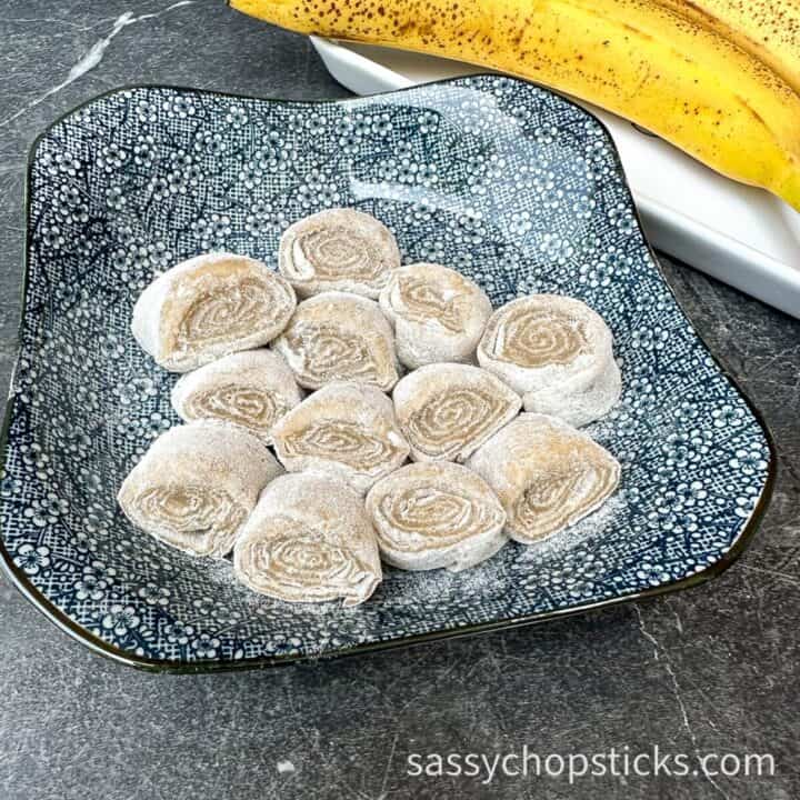Chewy Banana Mochi Recipe (Vegan, Gluten-Free!) - Sassy Chopsticks
