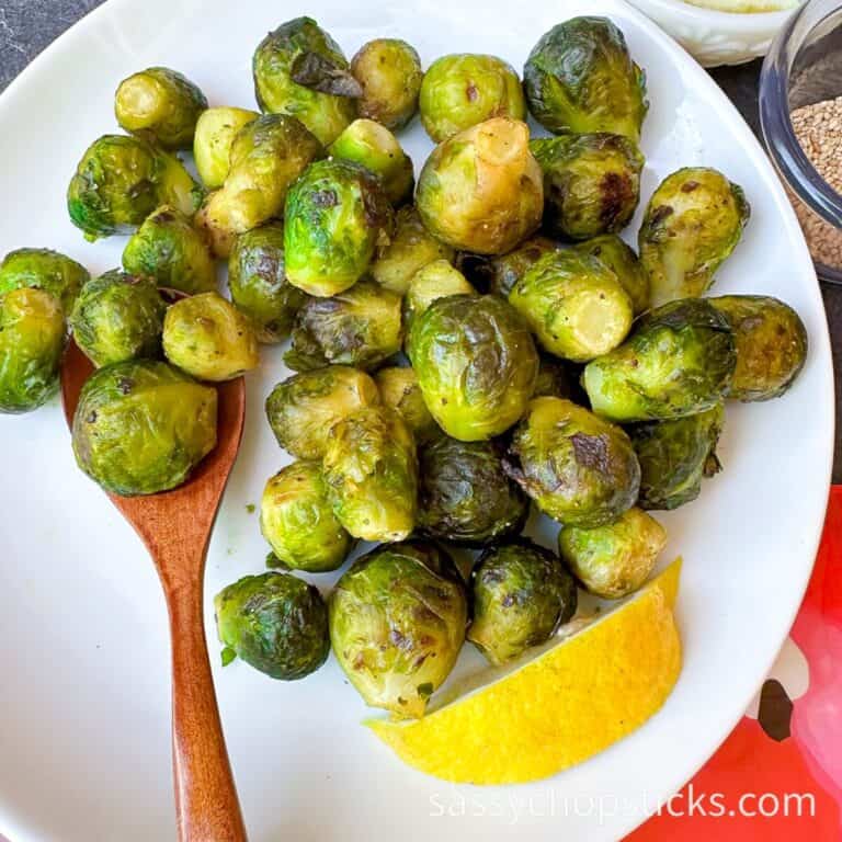 Air Fryer Frozen Brussel Sprouts: The Easiest Recipe - Sassy Chopsticks