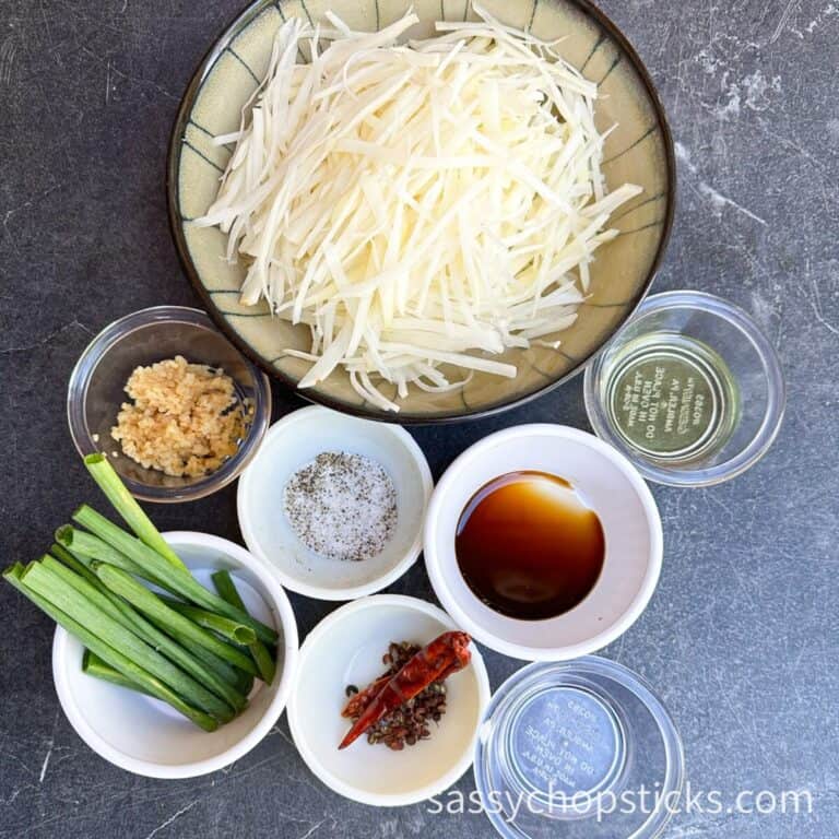Sichuan Stir-Fried Chinese Shredded Potato (酸辣土豆丝) - Sassy Chopsticks