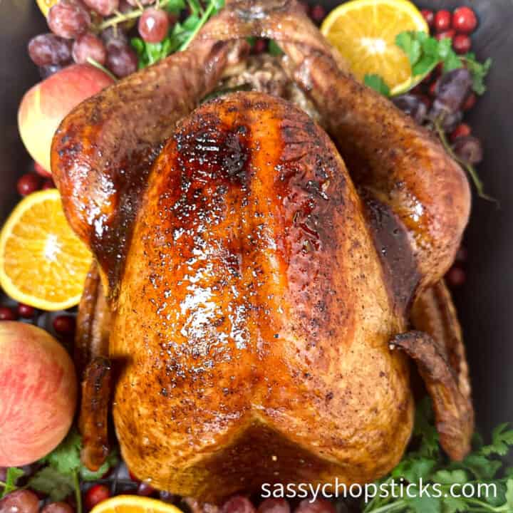 Asian Roast Turkey Recipe (With Sticky Rice Stuffing) - Sassy Chopsticks