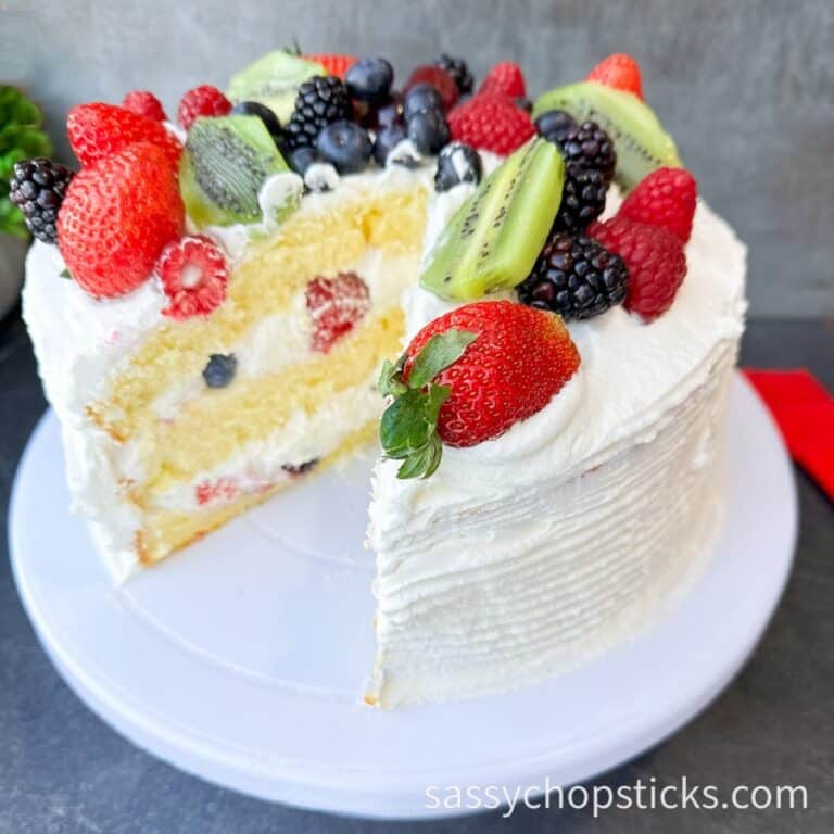 The Best Asian Fruit Cake: Chinese Bakery Style - Sassy Chopsticks