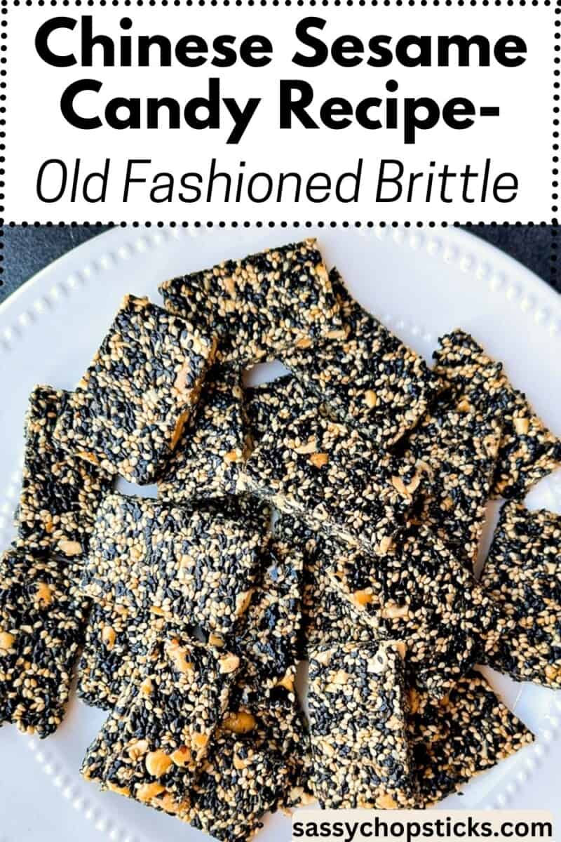 Chinese Sesame Candy Recipe - Old Fashioned Brittle - Sassy Chopsticks