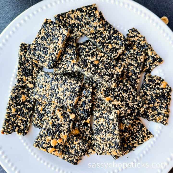 Chinese Sesame Candy Recipe - Old Fashioned Brittle - Sassy Chopsticks