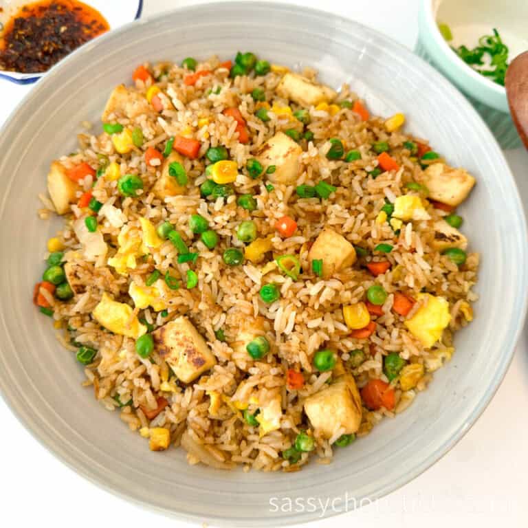 Easy Tofu Fried Rice Recipe: For Busy Weeknights - Sassy Chopsticks