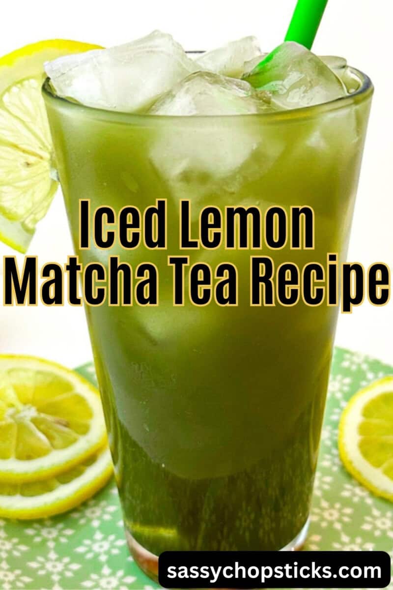 Iced Lemon Matcha Tea Recipe (Matcha Lemonade!) - Sassy Chopsticks