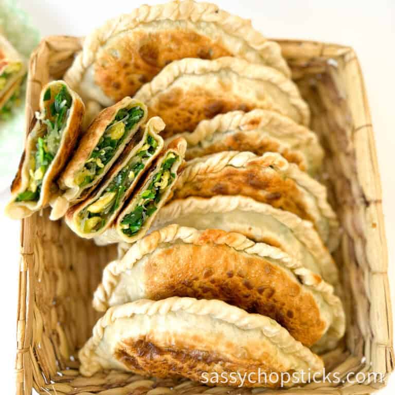 Old Fashioned Chinese Chive Pocket Recipe (韭菜盒子) - Sassy Chopsticks
