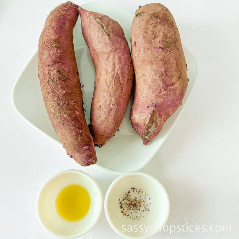 Oven Roasted Purple Yam Recipe: An Easy Side Dish - Sassy Chopsticks