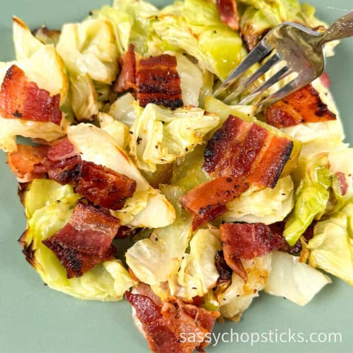 Baked Cabbage with Bacon: Simple and Delicious - Sassy Chopsticks
